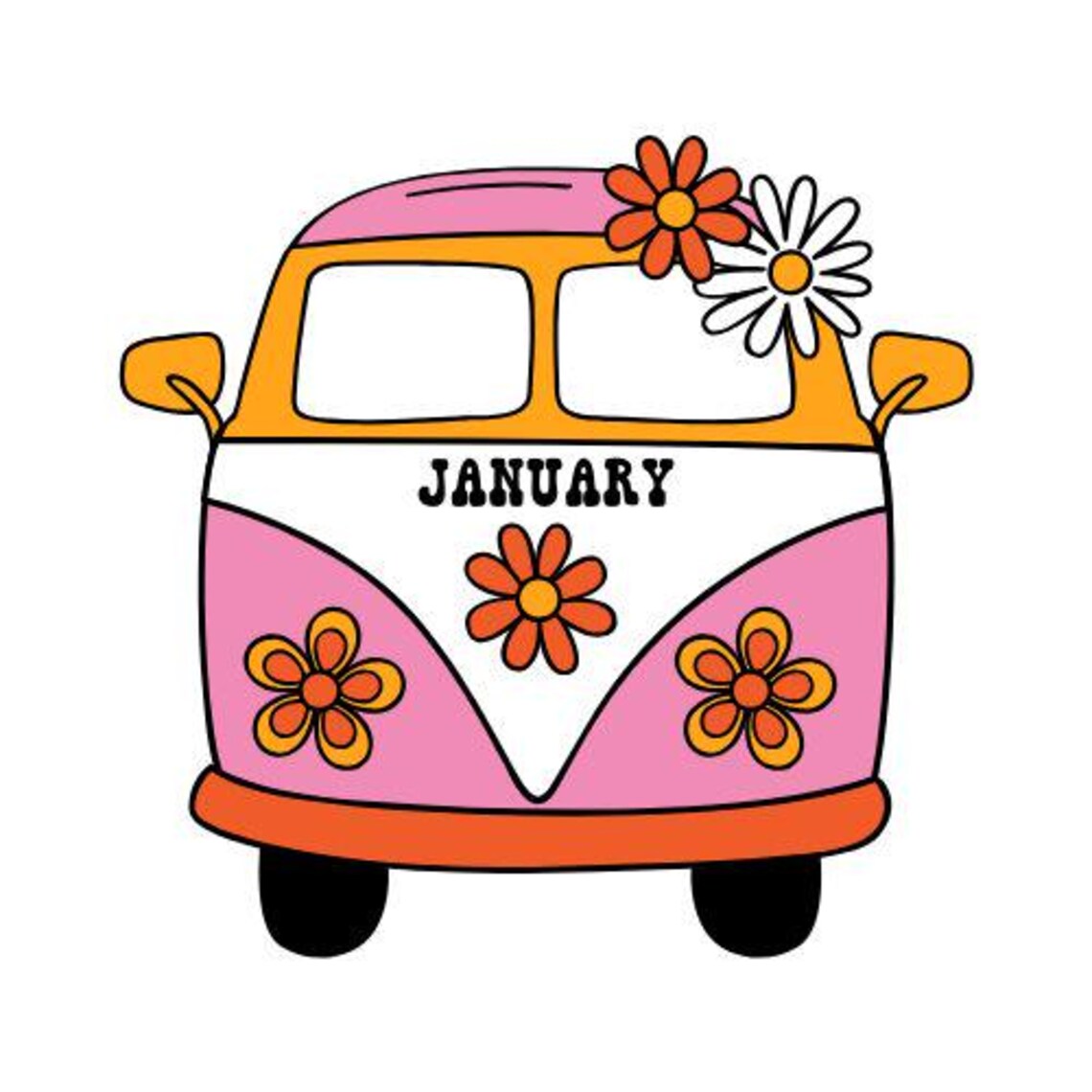 Groovy Birthday Bulletin Board Kit: Retro Bus Theme (PDF) - Etsy