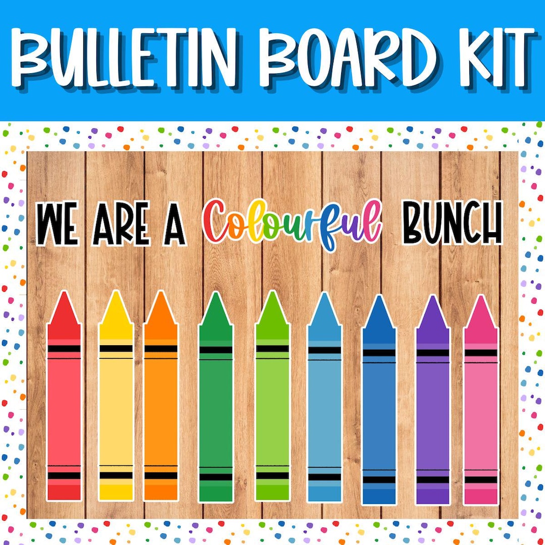 Crayon Bulletin Board Kit: Colorful Classroom Decor (digital Download ...