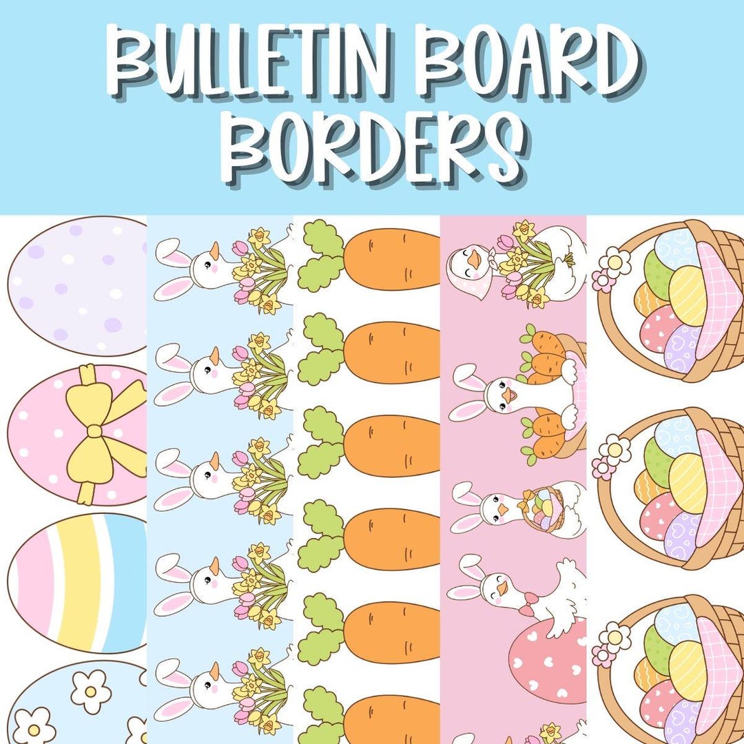 Easter Bulletin Board Borders - Etsy