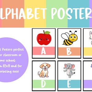 Alphabet Posters for Classroom | Printable ABC Wall Art | Fun ...