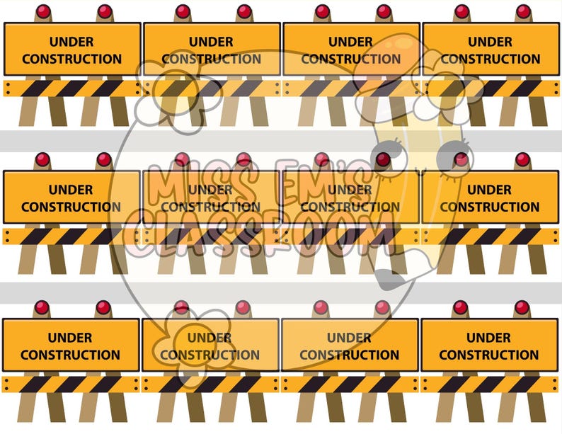 Construction Bulletin Board Borders: Classroom Decor (PDF) - Etsy