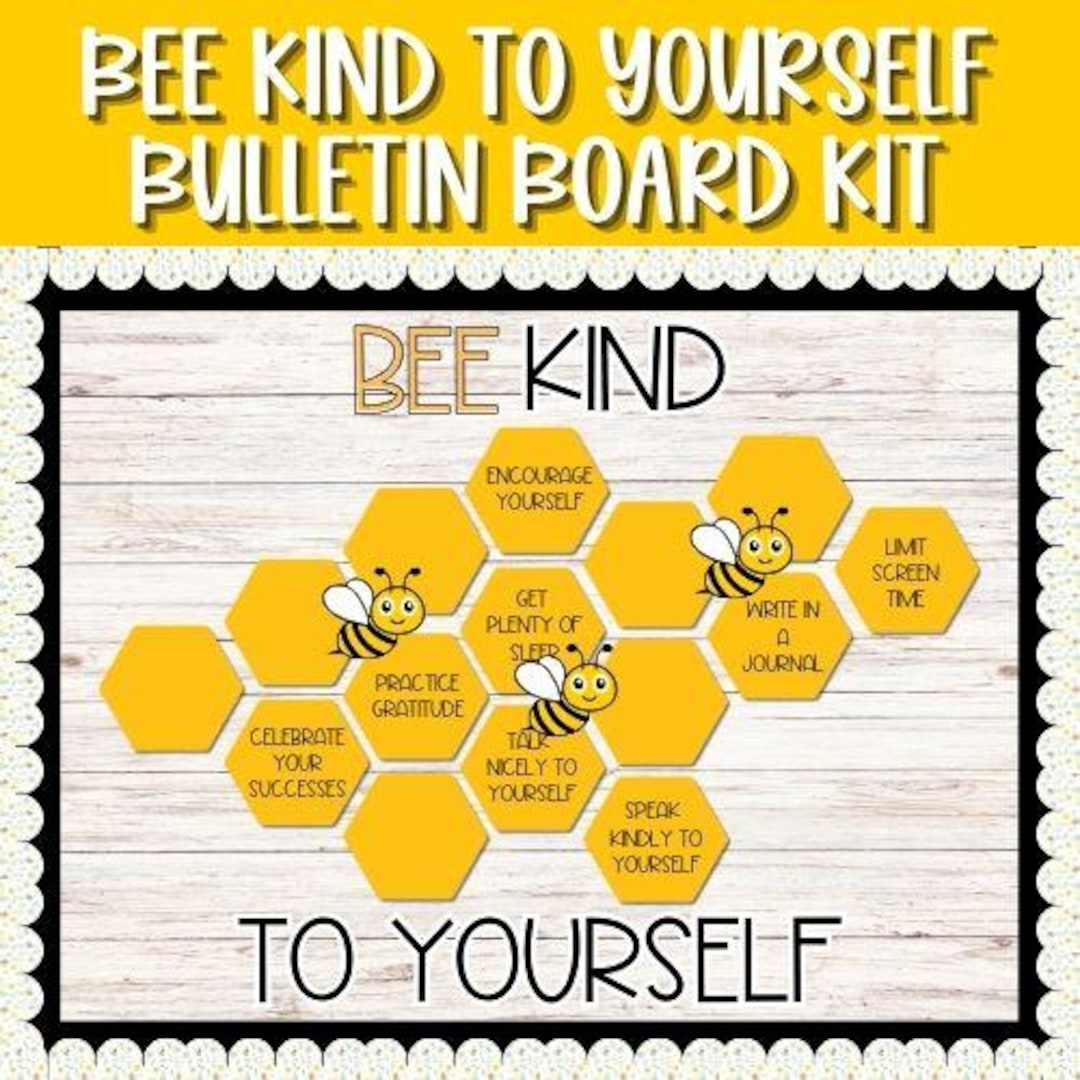 Bee Kind to Yourself - Honeycomb Bulletin Board Kit - Etsy