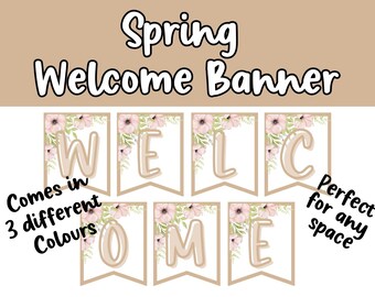Classroom Welcome Banner, Classroom Decor, Printable, Spring - Etsy