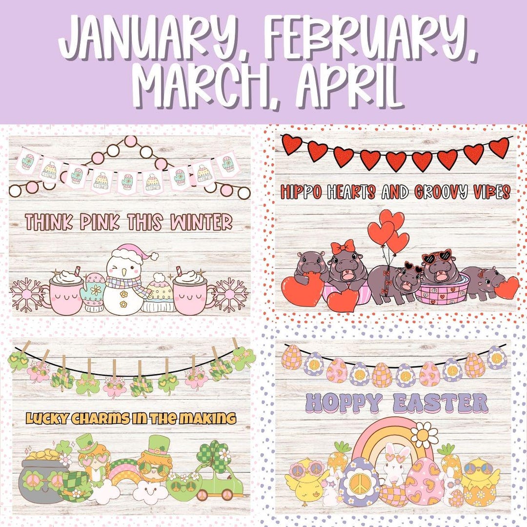 Year-round Bulletin Board Bundle: 12 Monthly Classroom Decor Kits - Etsy