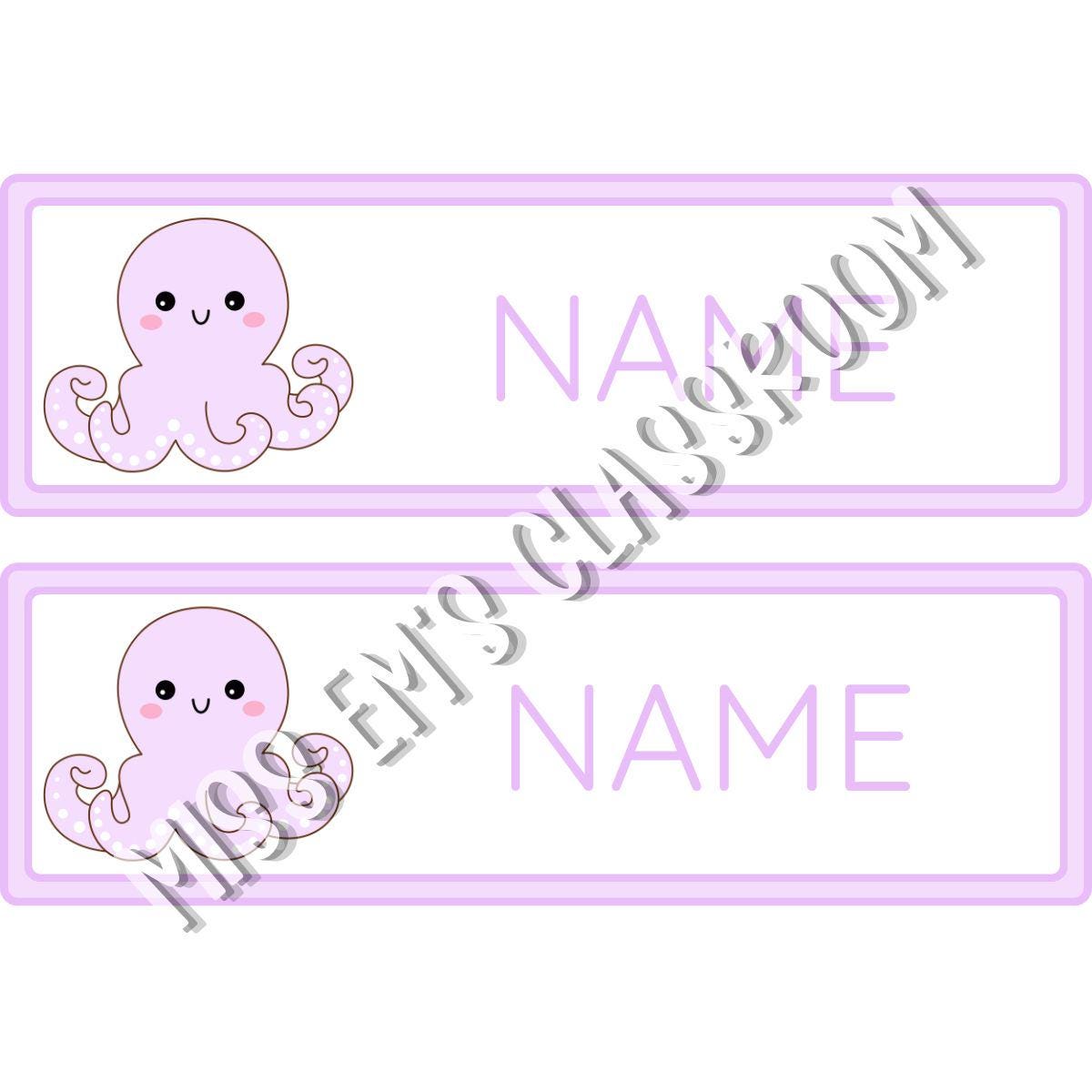 Editable Under the Sea Name Tags | Desk Name Plates | Printable Ocean ...