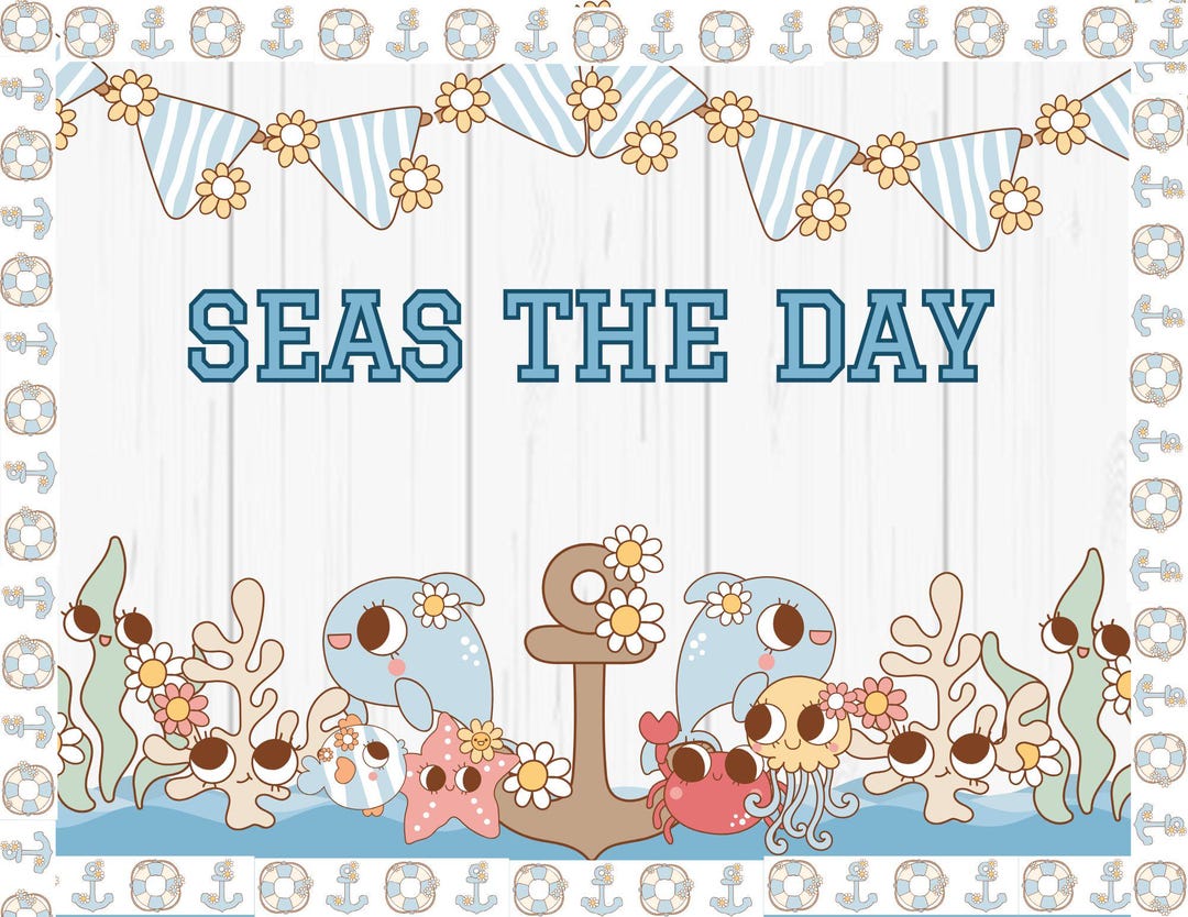 Under the Sea Bulletin Board Kit | Nautical Classroom Decor | Editable ...
