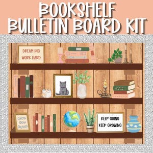 Bookshelf Bulletin Board Kit | Classroom Library Decor - Etsy