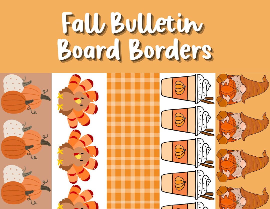 Fall Bulletin Board Borders - Etsy