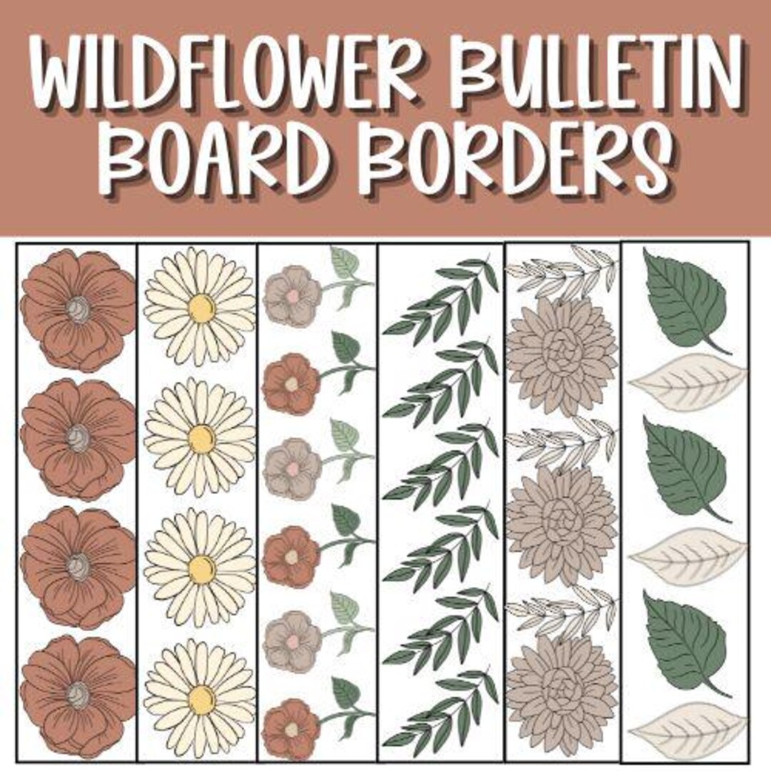 Wildflower Bulletin Board Borders: Floral Classroom Decor (PDF) - Etsy