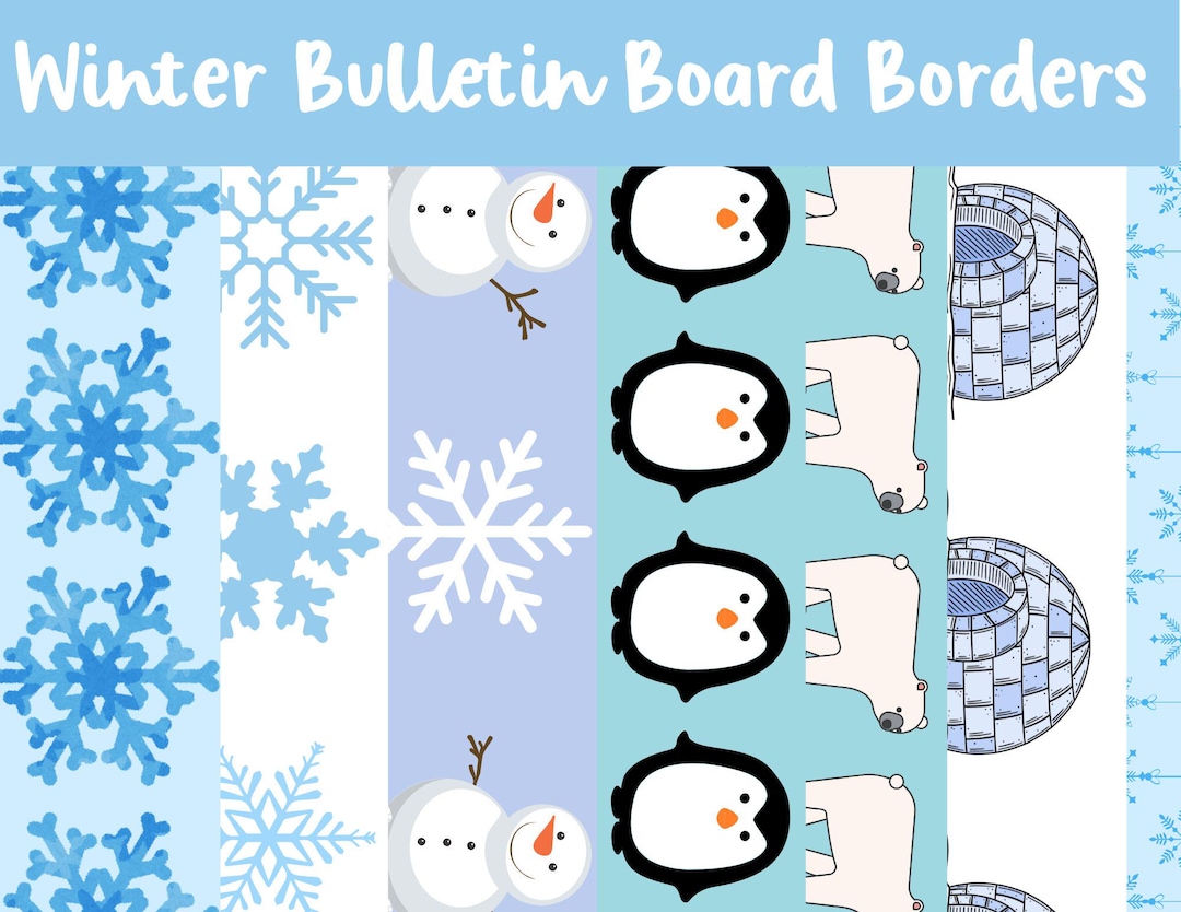 Winter Bulletin Board Boarders - Etsy