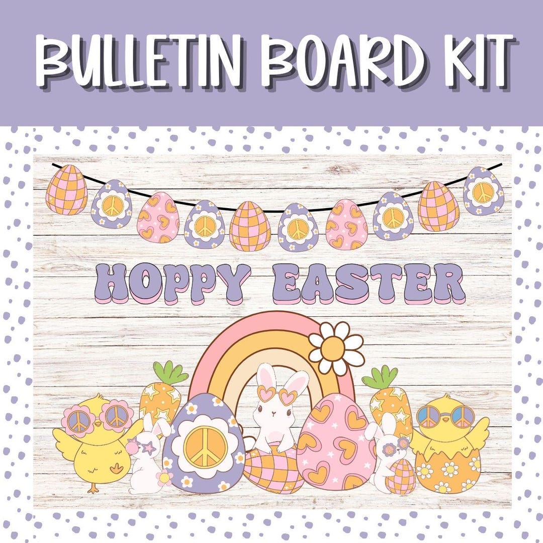 Hoppy Easter Bulletin Board Kit - Etsy