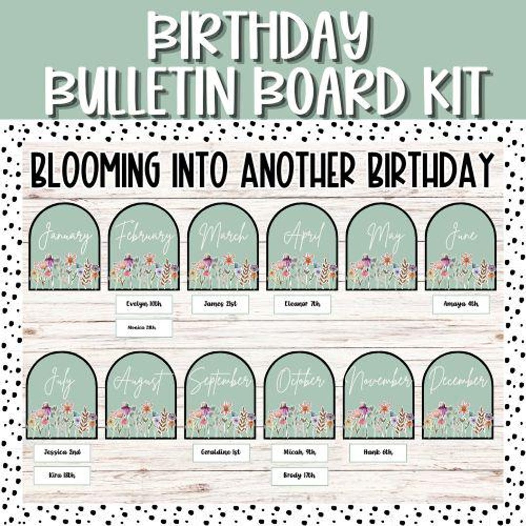 Wildflower Birthday Bulletin Board Kit: Classroom Decor (PDF) - Etsy