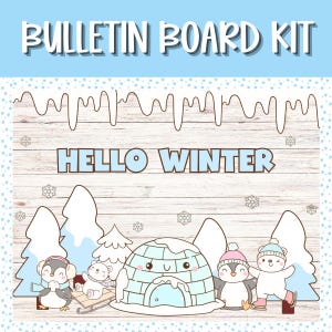 Snow Much Fun & Hello Winter Bulletin Board Kit - Etsy