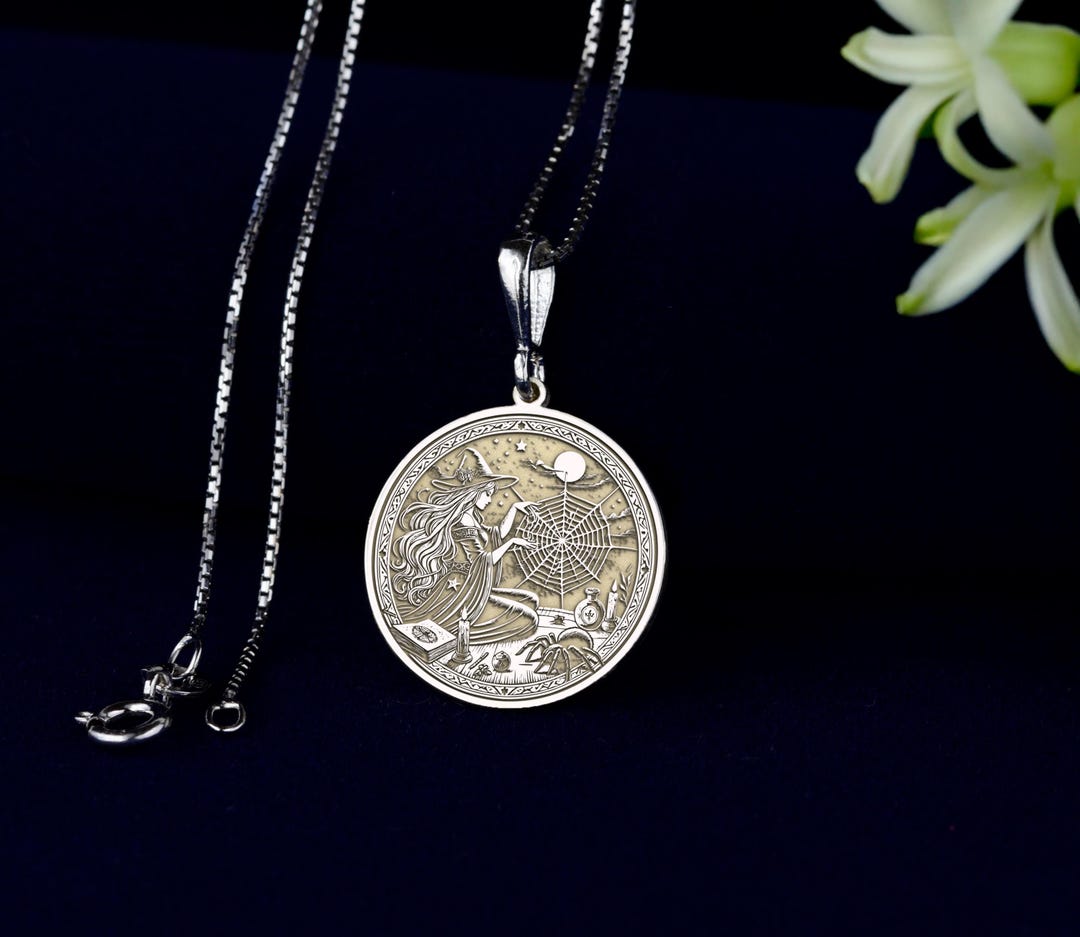 Witch Weaving Pendant – Spider Web Magic Necklace – Ritual Craft ...