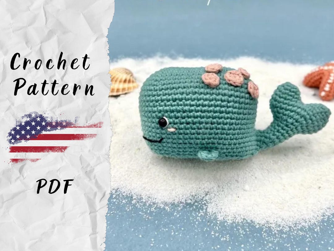 Whale Crochet Pattern, Crochet Blue Whale Amigurumi Pattern PDF, Quick ...