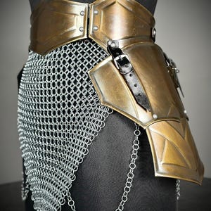 Brave Lady Armor, Medieval Knight Tassets Armor With Chainmail, Female ...