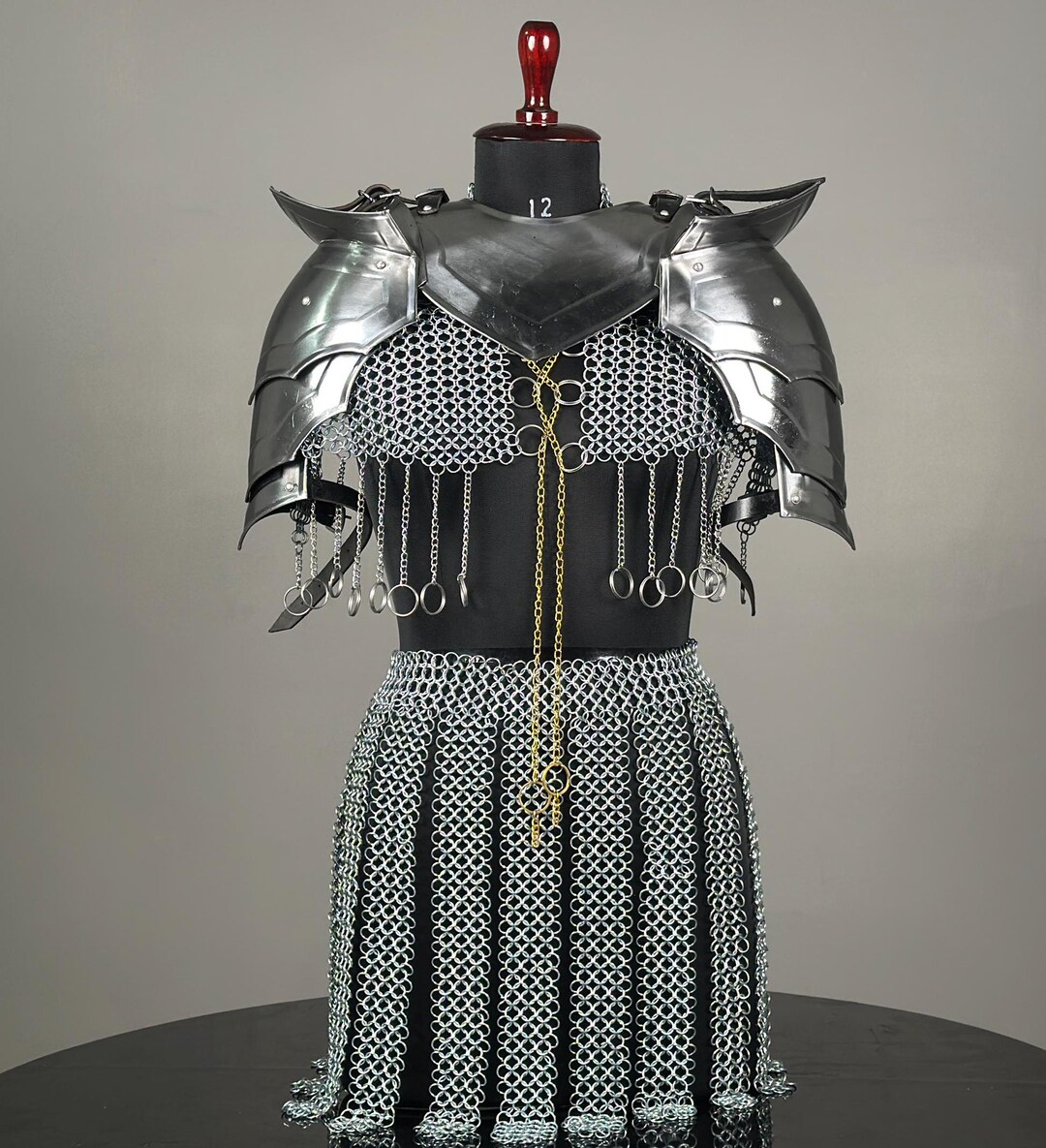 Buy Brave Lady Armor Set ~ Medieval Knight Gorget Pauldron Armor With ...