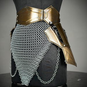 Brave Lady Armor, Medieval Knight Tassets Armor With Chainmail, Female ...