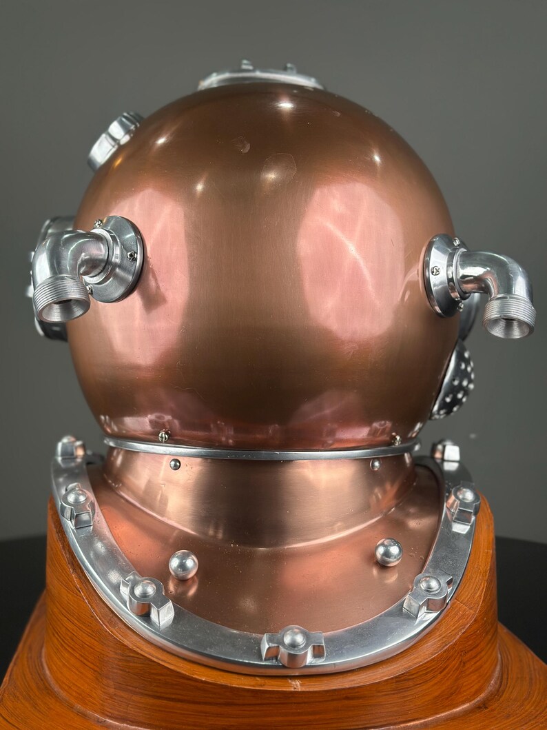Diving Helmet | Brown Coated Deep Sea Scuba Divers Diving Helmet With ...