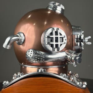 Diving Helmet | Brown Coated Deep Sea Scuba Divers Diving Helmet With ...