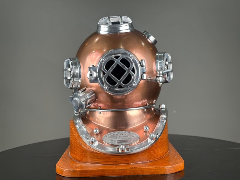 Diving Helmet | Brown Coated Deep Sea Scuba Divers Diving Helmet With ...