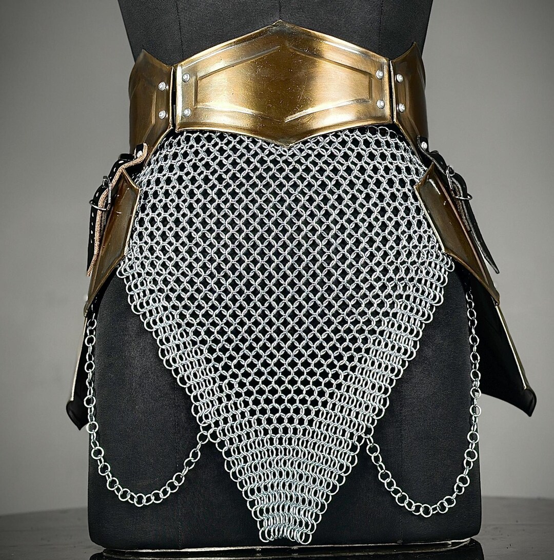 Brave Lady Armor, Medieval Knight Tassets Armor With Chainmail, Female ...