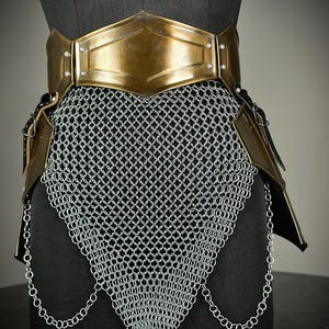 Brave Lady Armor, Medieval Knight Tassets Armor With Chainmail, Female ...