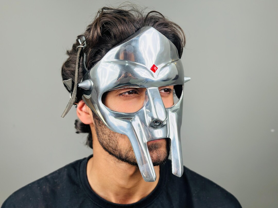 MF Doom Mask ~ Inspired Anti Rust Silver Finish Mask ~ Rapper Cosplay ...