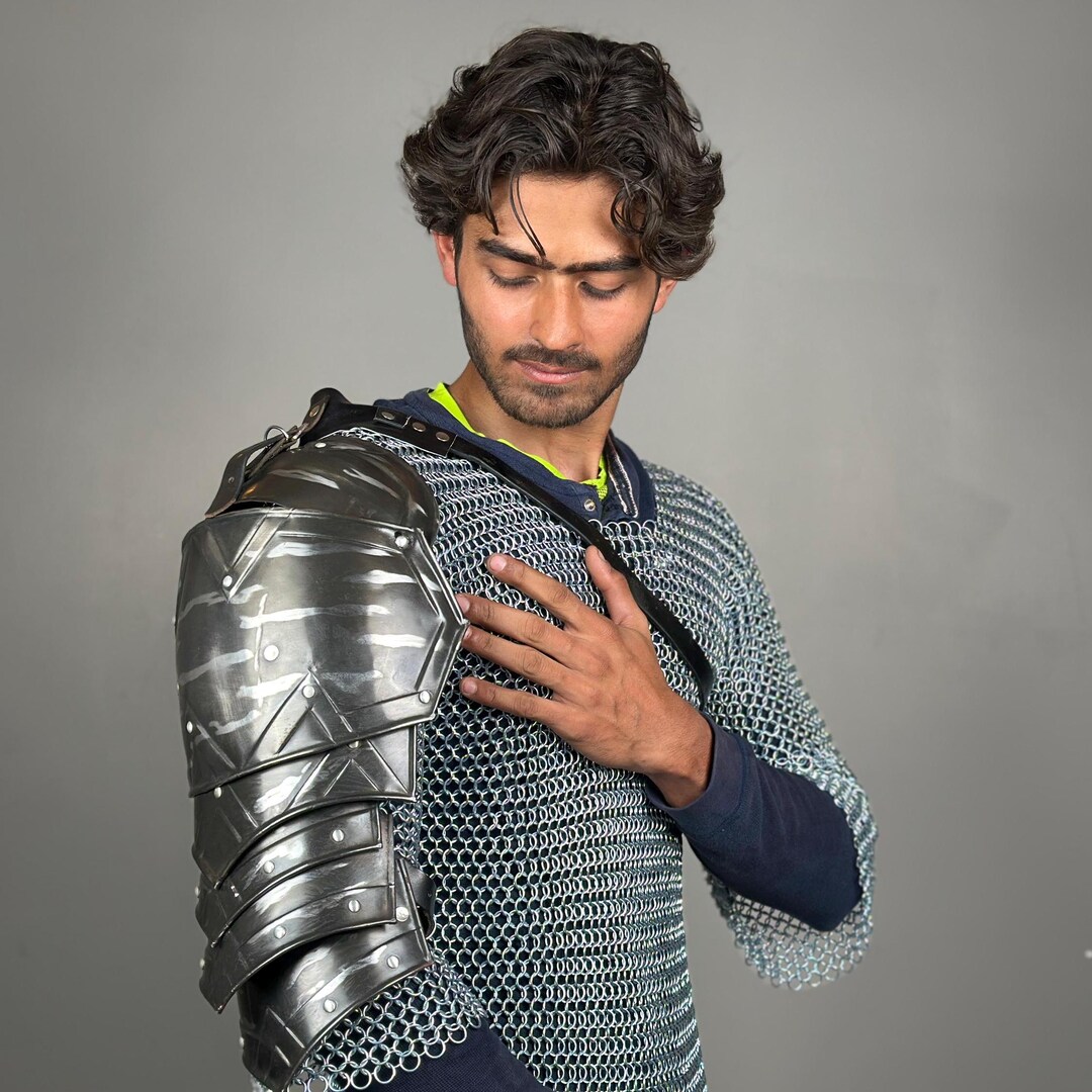 Buy Blackened Shoulder Armor ~ Medieval Knight Pauldron Armor With ...