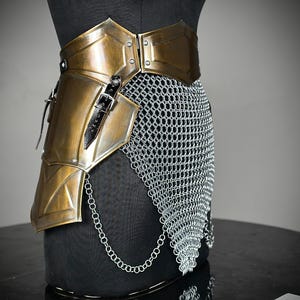 Brave Lady Armor, Medieval Knight Tassets Armor With Chainmail, Female ...