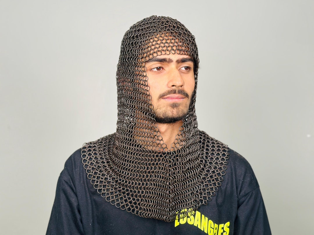 Head Chainmail Armor ~ Medieval Knight Costume Chainmail ~ Medieval ...