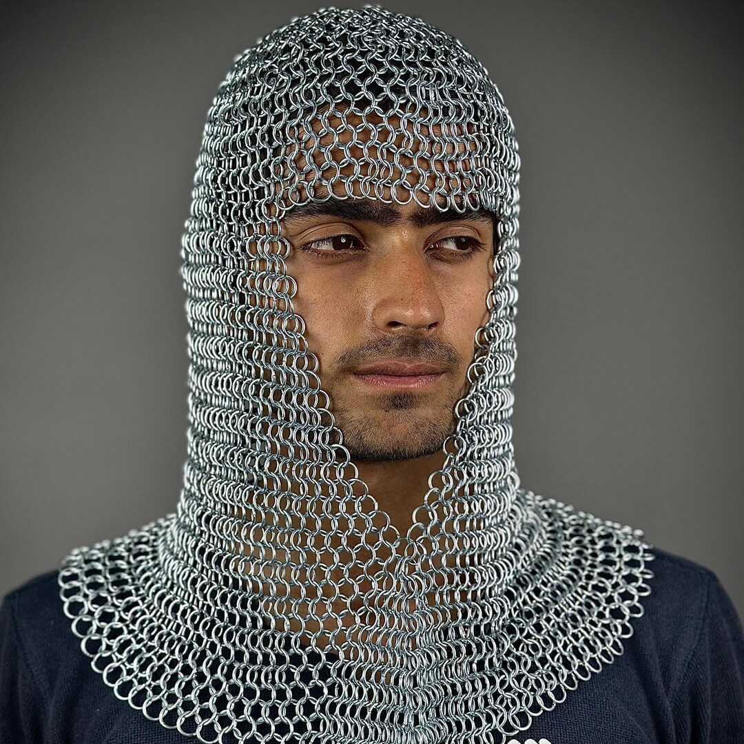 Head Chainmail Armor | Medieval Knight Costume Chainmail | Medieval ...