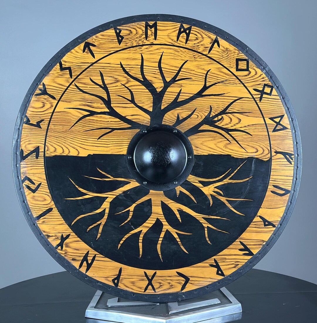 Tree Wooden Viking Shield | Authentic Cosplay & Battleworn Viking ...