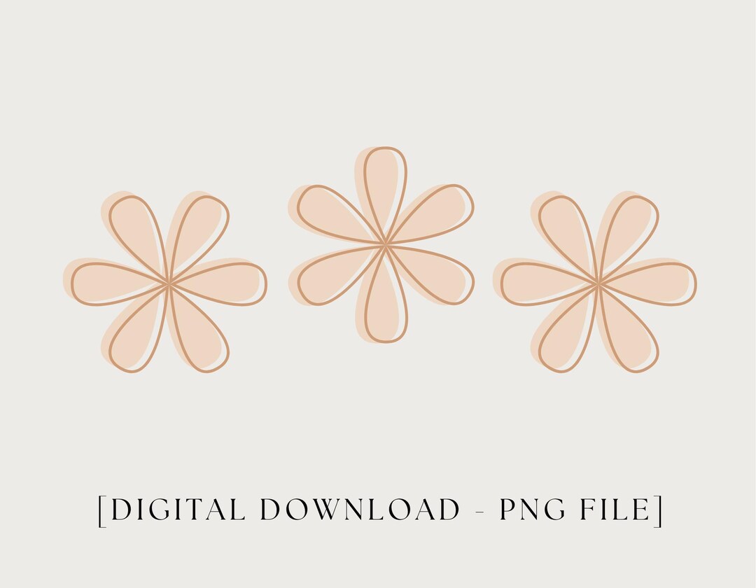 Neutral Flowers Png, Three Simple Flowers Png, Neutrals Png, Flowers ...