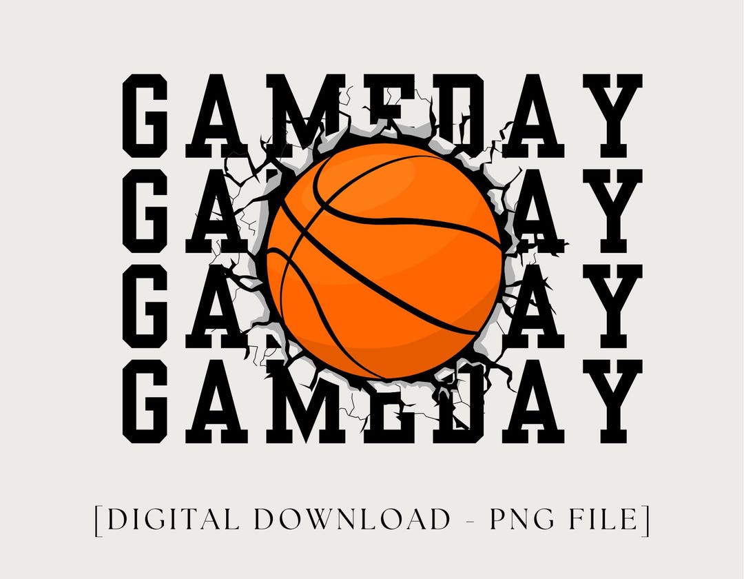 Gameday Basketball Png, Basketball Season Png, Gameday Png, Digital ...