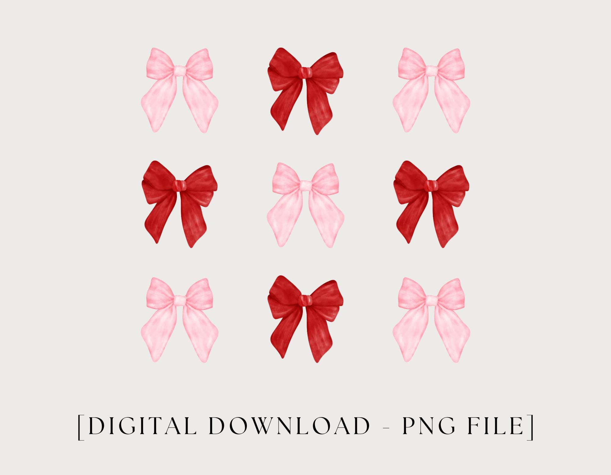 Pink and Red Bows Png, Girl Bow Png, Red Bow Png, Digital Download - Etsy
