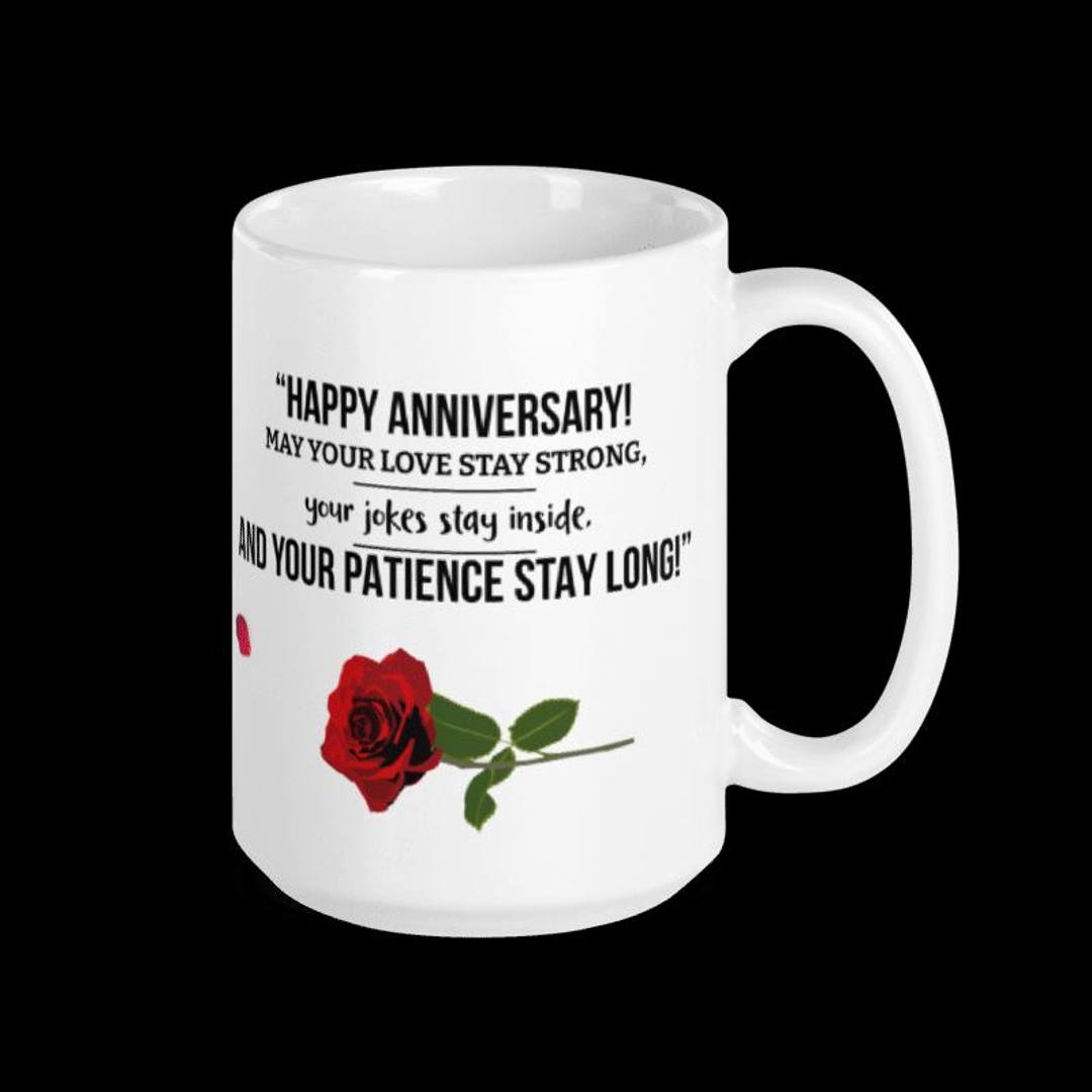 Happy Anniversary Mug Roses - Etsy