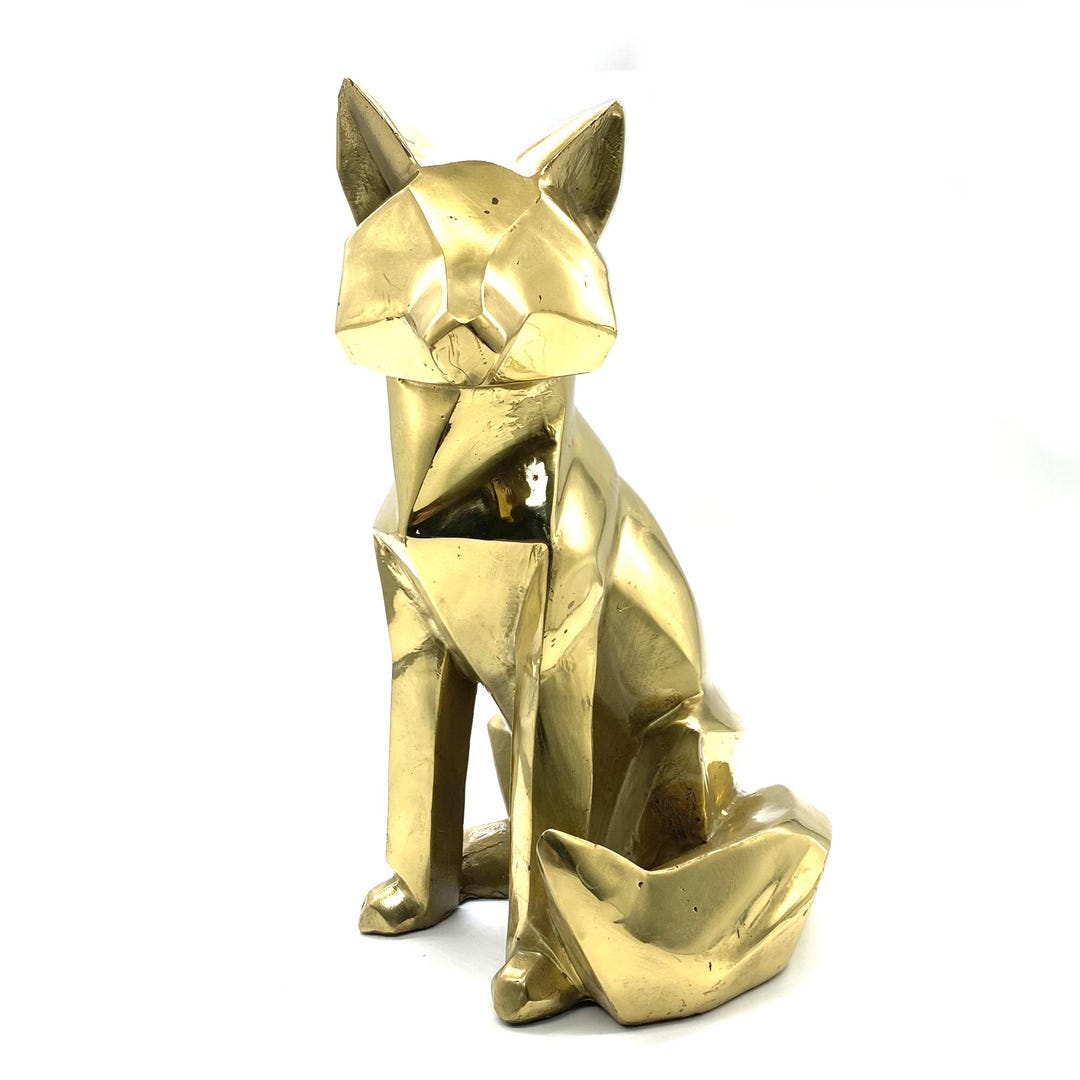 Fox Sculpture,handmade Brass Statue,fox Figurine Artwork for House&home ...