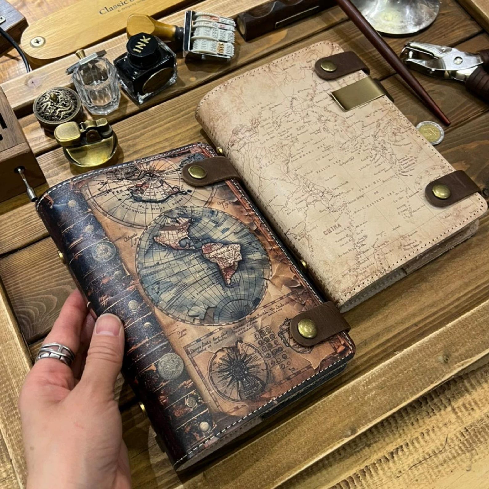 Navigation Map Leather Notebook Medieval Europe Logbook A6 Journal - Etsy