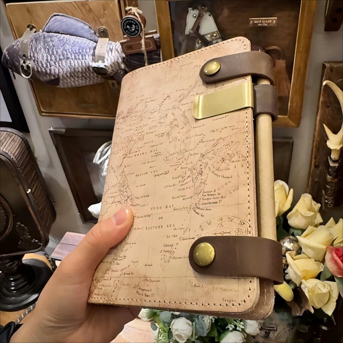 Navigation Map Leather Notebook Medieval Europe Logbook A6 Journal - Etsy