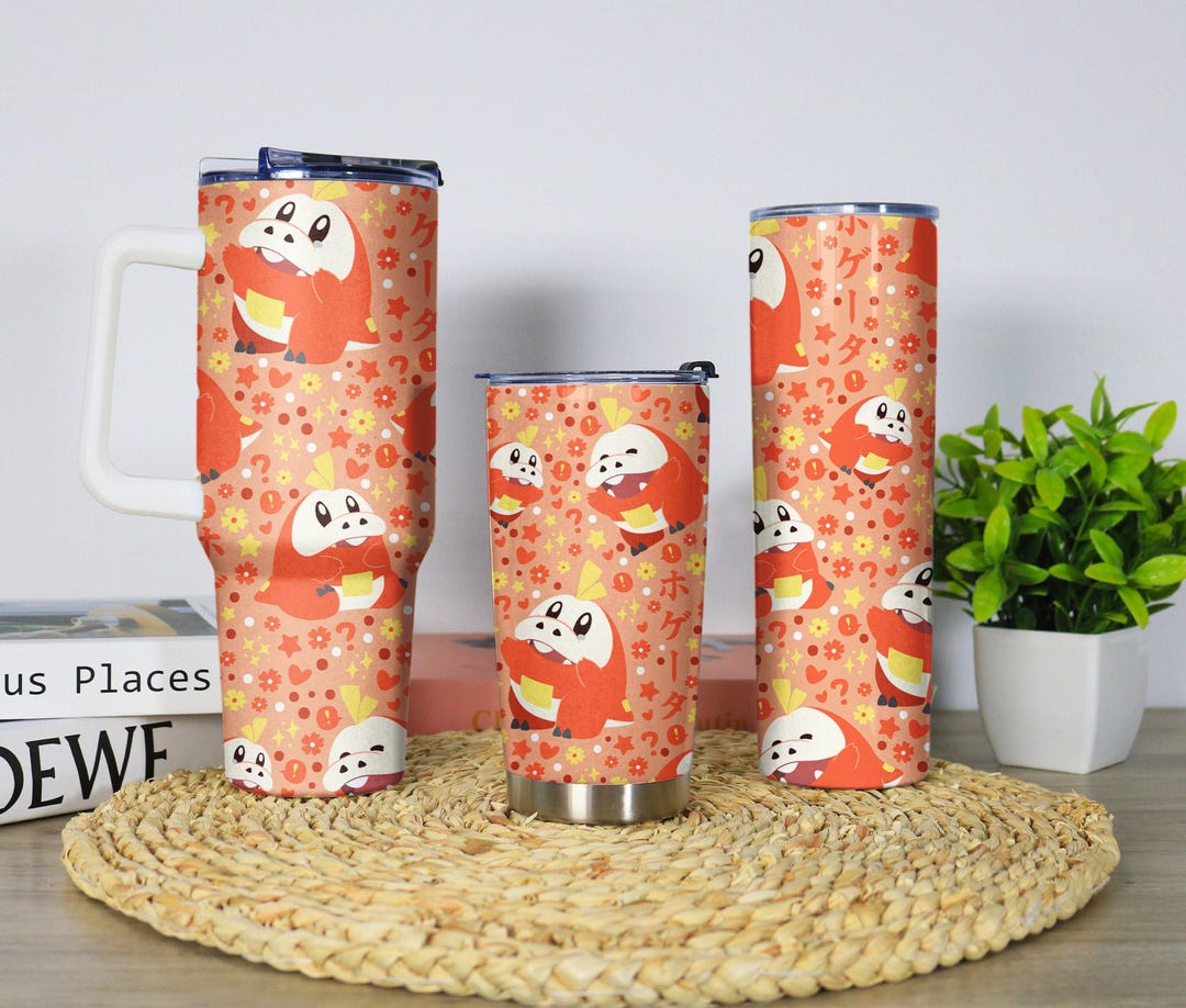 Fuecoco Tumbler Home Decor 40oz Tumbler With Handle Cute Skinny Tumbler ...