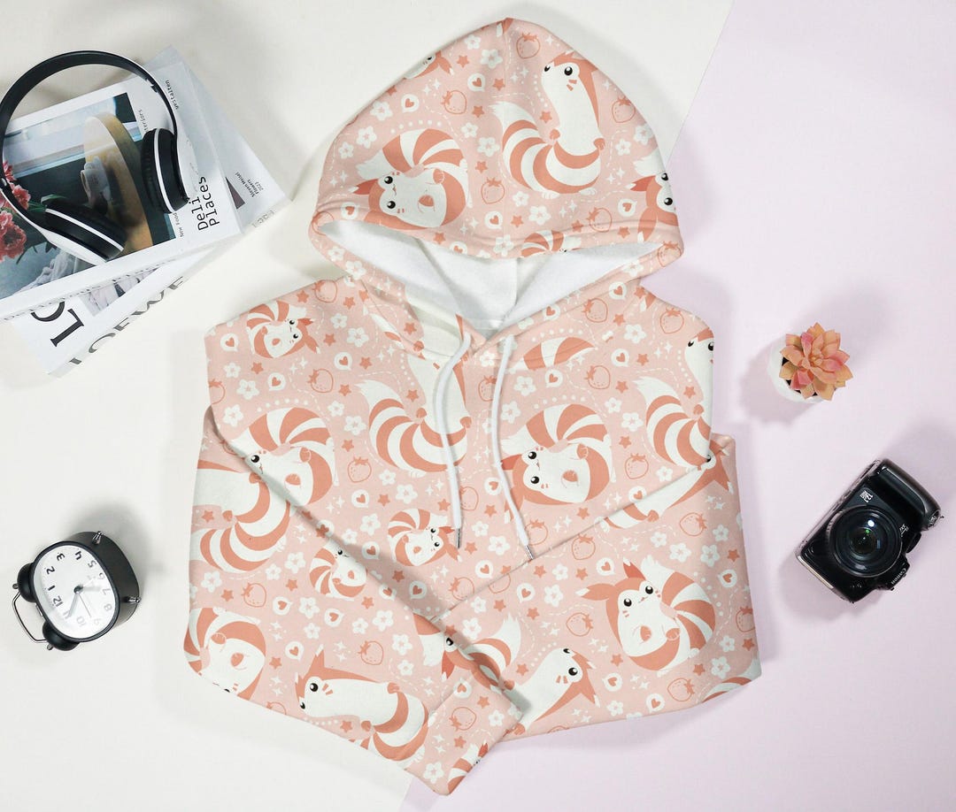 Furret Hoodie, Cute Kawaii Ferret Hoodie, Funny Unisex Hoodie, Cozy ...