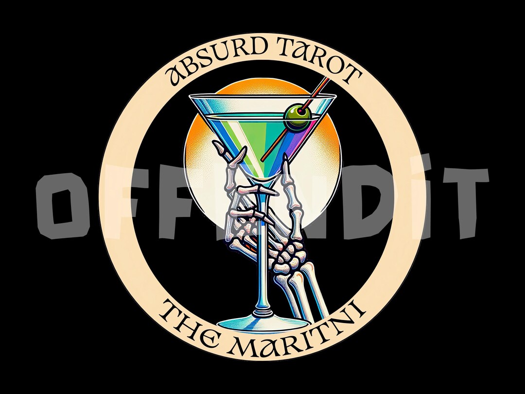 Fun Tarot, THE MARTINI! Absurd Tarot Images. Skeleton Tarot Card ...