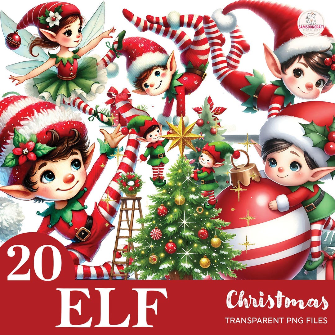 20+ Watercolor Christmas Elf Clipart, Christmas Elves Png, Cute Elf Png ...