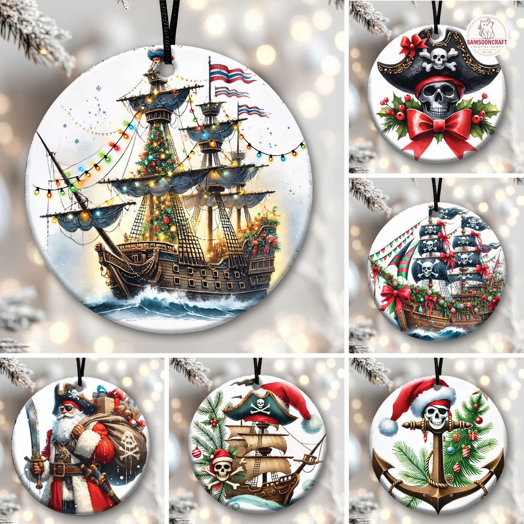 20+ Christmas Pirates Ornament Png, Festive Pirate Ornament Png Bundle ...