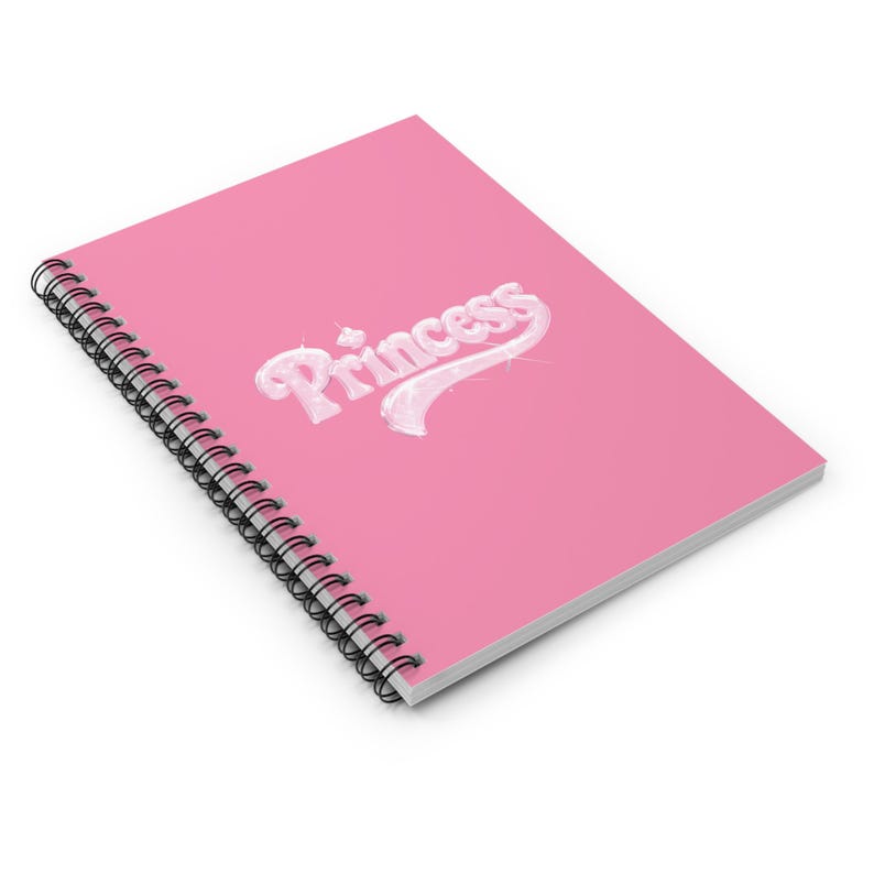 Spiral Notebook Pink Princess Ruled Line, Journal, Diary, Writing Pad ...