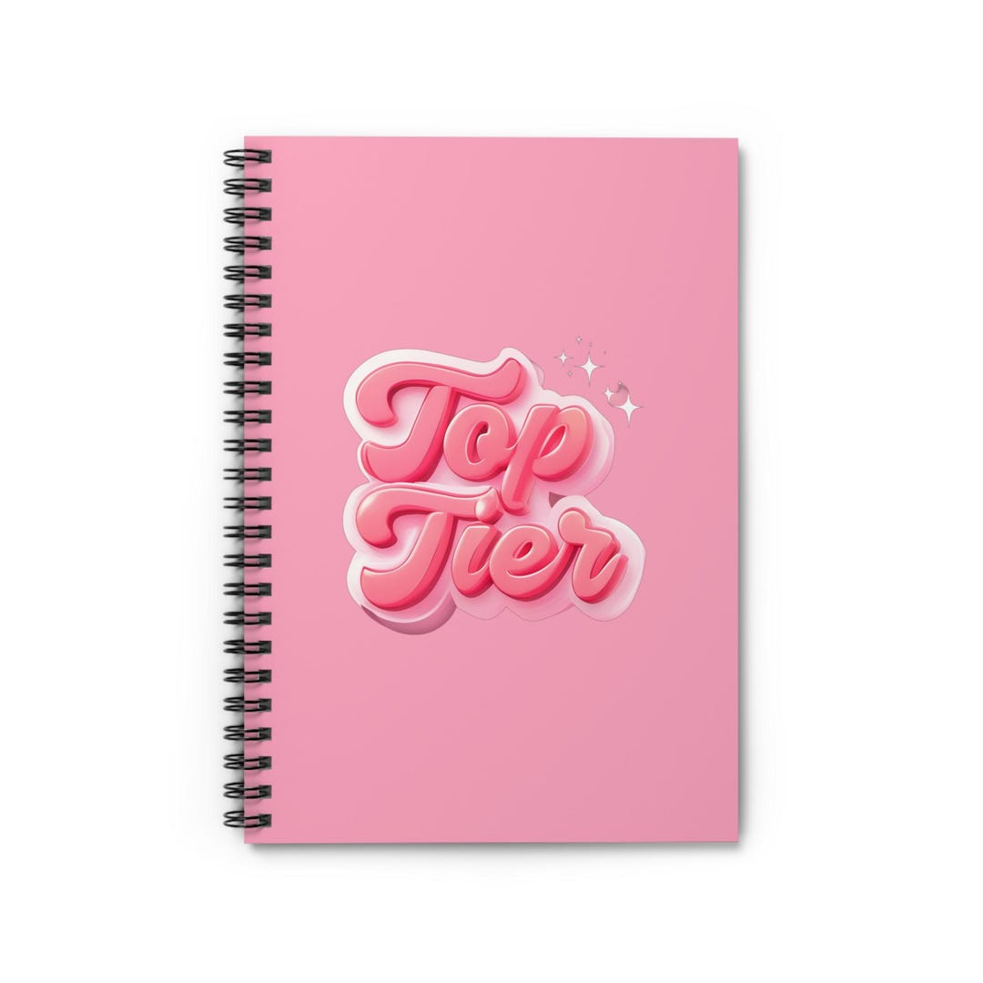 Pink Top Tier Spiral Notebook - Ruled Line, Journal, Diary, Writing Pad ...