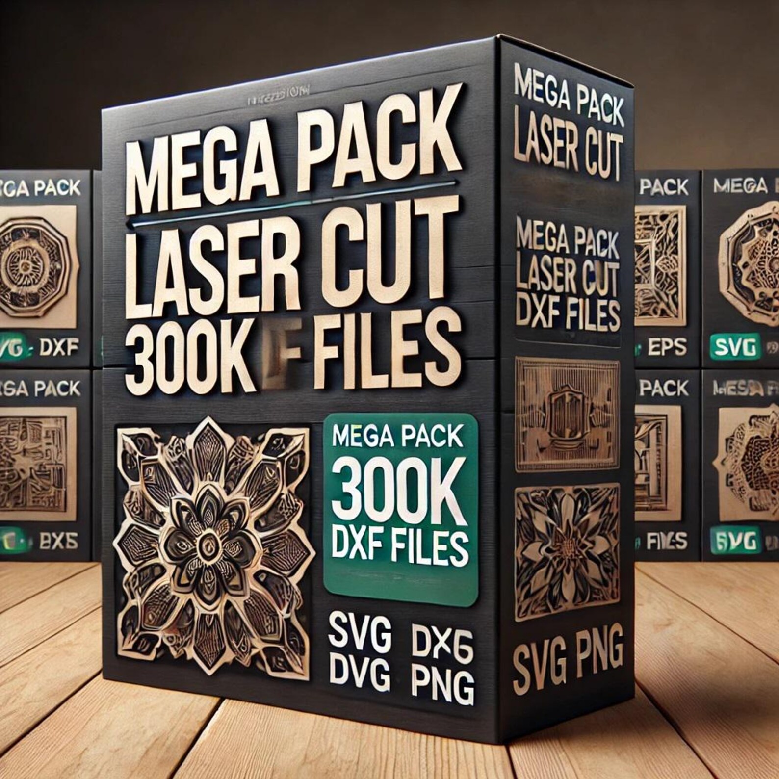 Mega Pack Laser Cut 300k Dfx Files – Svg, Aı, Cdr, Eps – CNC, Laser ...
