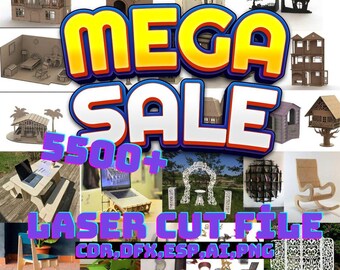 Mega Pack Laser Cut 200k Dxf Files 3D 2D Mega Bundle SVG CNC Engraving ...