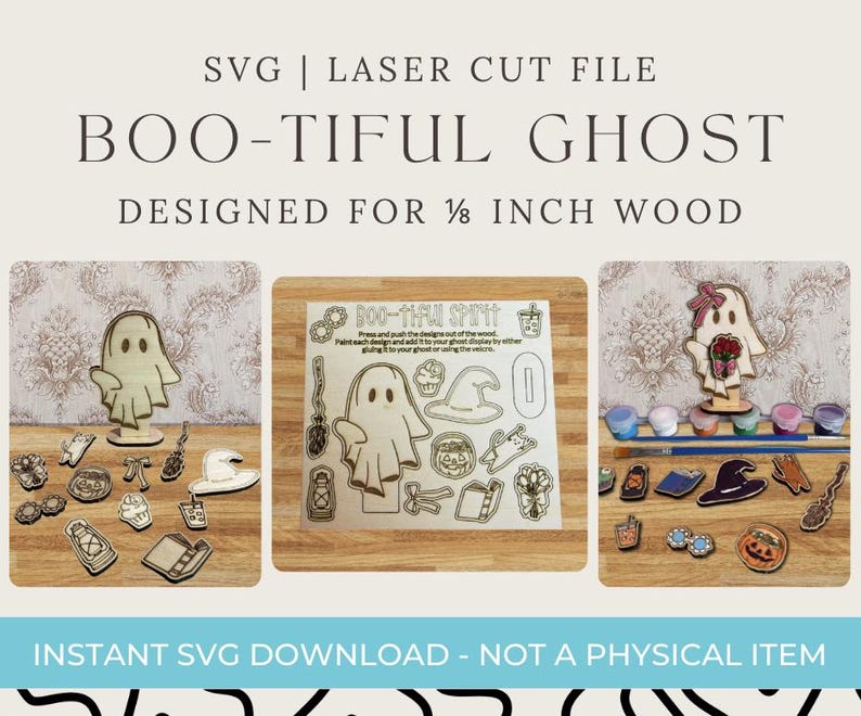 Halloween Ghost Laser Cut File - Etsy
